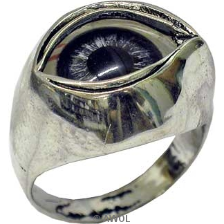 Jewelry Gifts :: Metal Eye Rings :: Plain Metal Steel Blue Eye Ring ...
