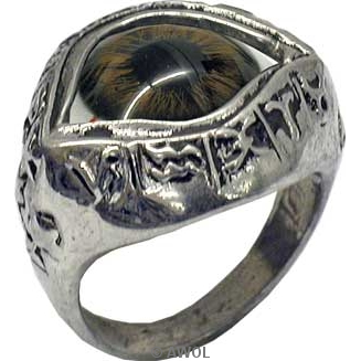 Jewelry Gifts :: Silver Eye Rings :: Sterling Silver Zodiac Dark Brown ...
