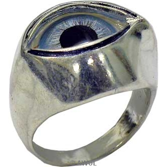 Jewelry Gifts :: Metal Eye Rings :: Plain Metal Powder Blue Eye Ring ...